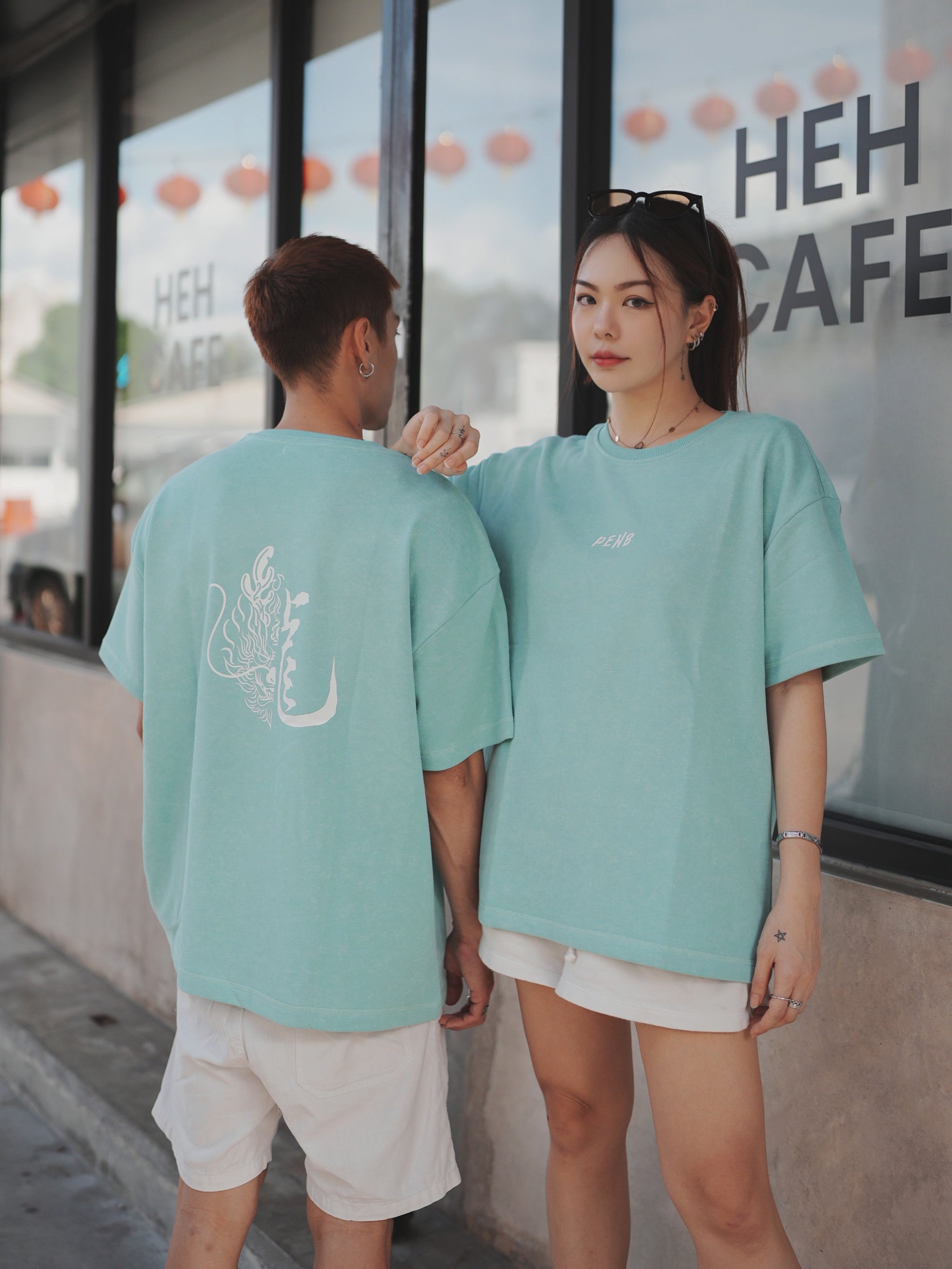 24 DRAGON UNISEX OVERSIZE TEE - TIFFANY BLUE – penb_